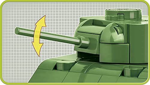 COBI Historical Collection M4A1 Sherman Tank, Green, for 7+ years,300 pcs