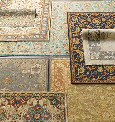 Mark&Day Wool Rugs, 8x10 Roblin Traditional Medium Gray Area Rug, Brown Blue Beige Carpet for Living Room, Bedroom or Kitchen (7'6" x 9'6")