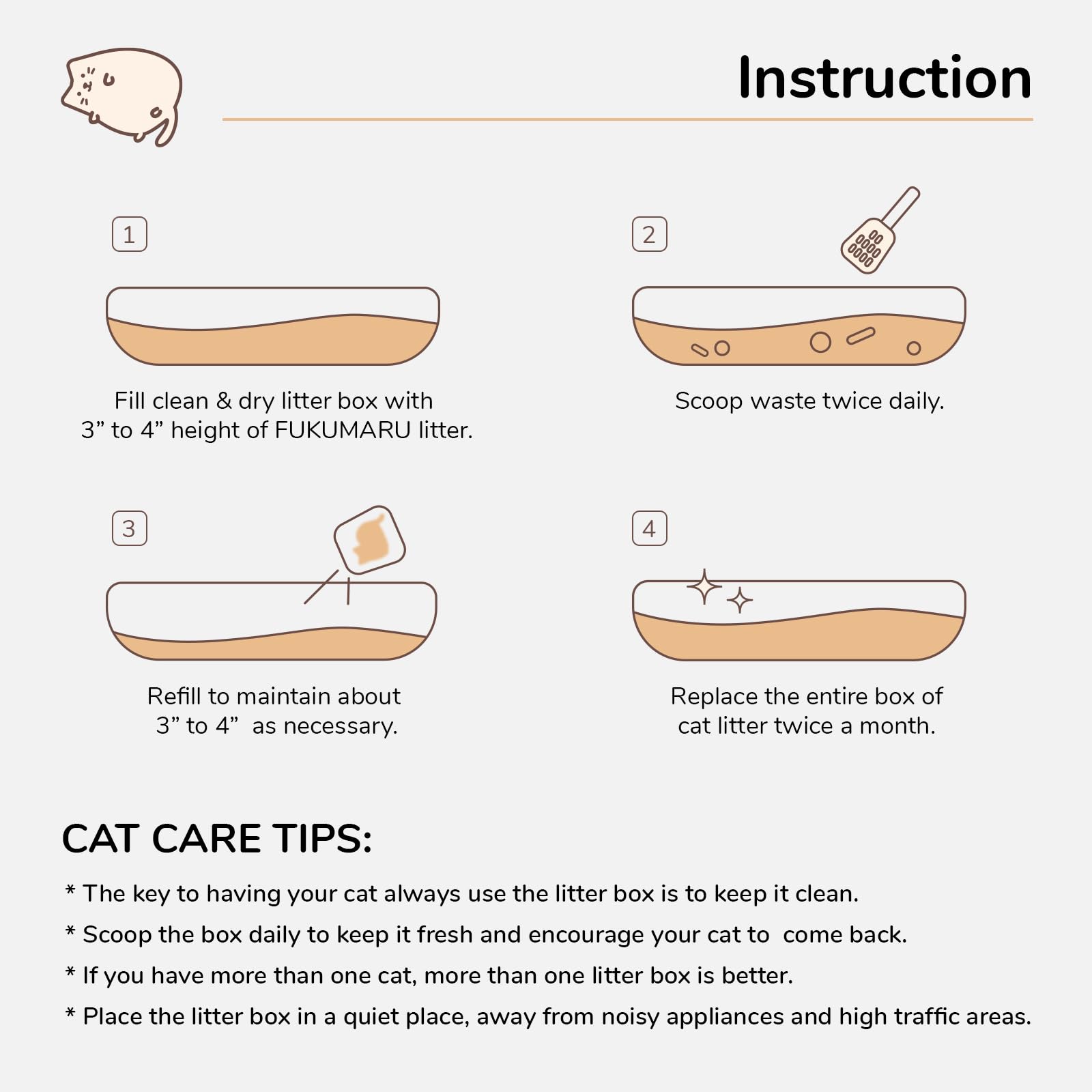 FUKUMARU Tofu Cat Litter, 18 LBS Flushable Cat Litter Clumping, Dust Free Cat Litter Tofu, Natural Unscented, Low Tracking Cat Litter Pellets, 24/7 Odor Control Mixed Apple Wood Pellet