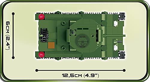 COBI Historical Collection M4A1 Sherman Tank, Green, for 7+ years,300 pcs