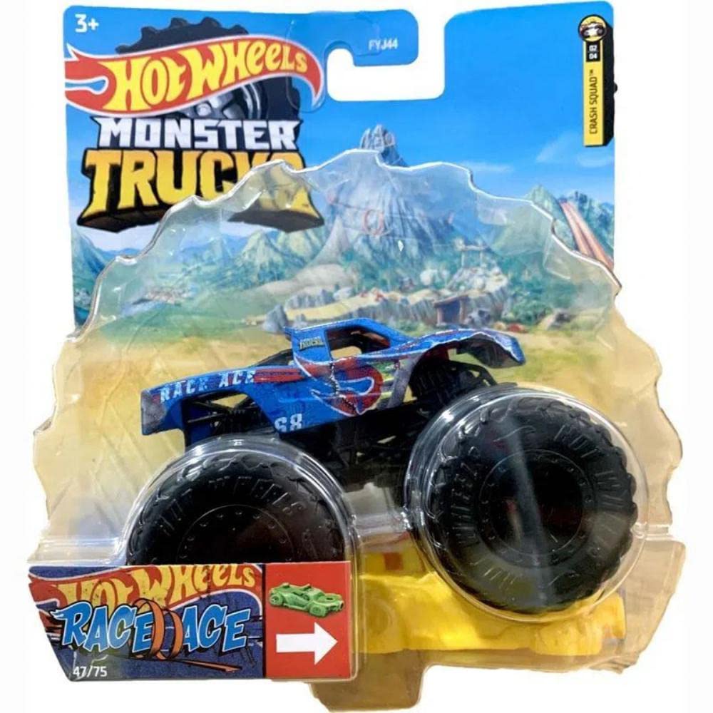Monster Trucks Race Ace #47/75 with Connect and Crash car (1:64 Scale)