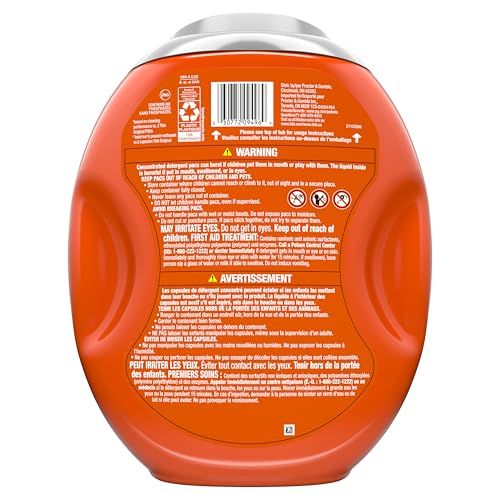 Tide Ultra OXI Power PODS with Odor Eliminators Laundry Detergent Pacs, For Visible and Invisible Dirt, 45 Count, Tide PODS Laundry Detergent, Laundry Pacs
