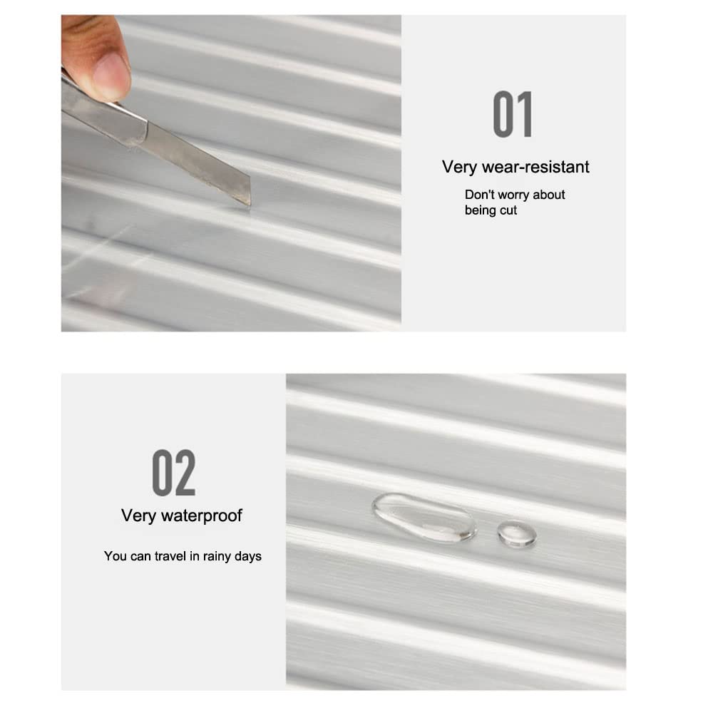 MosaiRudo Clear PVC Luggage Cover Protectors Transparent Travel Luggage Protector for Wheeled Suitcase (No border Thickness 0.3mm, 30inch)