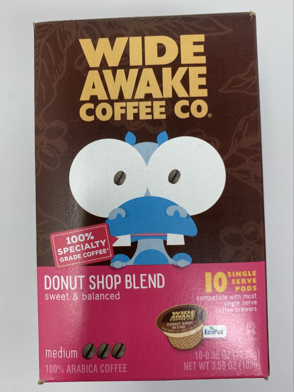 Wide Awake Coffee Variety 4-Pack - French Vanilla, Breakfest Blend, Hazelnut, Donut Shop, with Bonus of 20 Wooden Coffee Stirrers