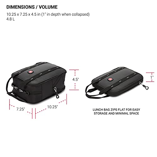 SwissGear Insulated/Collapsible, Black/Red, One Size
