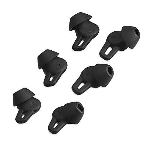 kwmobile 6X Replacement Ear Tips Compatible with Huawei FreeLace Pro - Silicone Tips for Earphones - Black