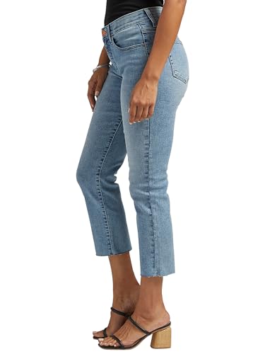 JAG Jeans Women's Ruby Mid Rise Straight Cropped Jeans, Nomadic Blue