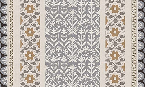 Studio M Floor Flair Hadley Hall - Haze Boho Pattern - 3 x 5 Ft Decorative Vinyl Rug - Non-Slip, Waterproof Floor Mat - Easy to Clean, Ultra Low Profile - Printed in The USA