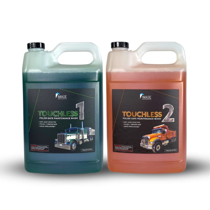 Image Wash Products - Touchless 1 & 2-2 Step Concentrated Truck Wash Soaps - Polished Aluminum & Chrome Safe - Non-Hazmat
- Touchless Car/Truck Wash Soap – Safe and Biodegradable