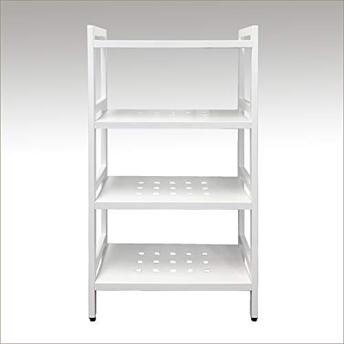 Anthology Spa Asta 4-Tier Free Standing Rectangular Bathroom Utility Storage Shelf Rack, Powder-Coated Metal Storage Shelf Stand, B302 (Pure White), 22 inches(W) x 11 inches(D) x 40 inches(H)