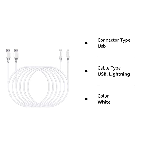 iPhone Charger 10 ft Apple Certified Cord Lightning Charging Cable for iPhone 14/13/12/11 Pro/X/Xs Max/XR/8 Plus/7/6s/SE/5c/5s iPad Air/Mini USB Charge 10 Foot