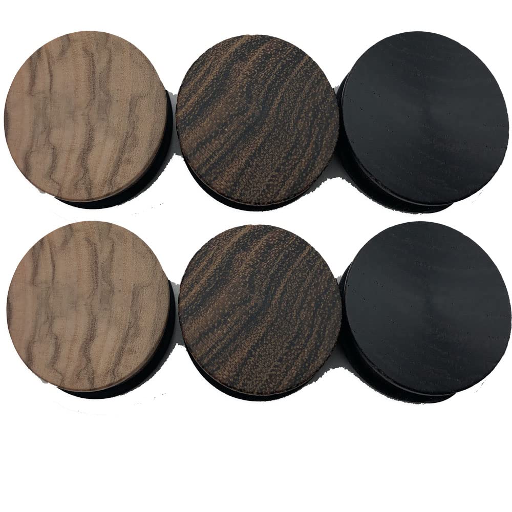 blue palm jewelry Set of 3 Pairs Organic Wood Single Flared Saddle Ear Plugs Expander Ebony Sono Teak Wood Ear Plugs E611