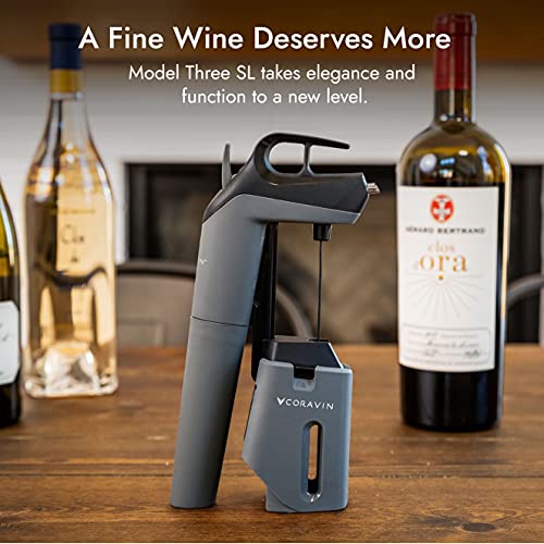 Coravin Timeless Three SL Wine-by-the-Glass-System - Wine Saver and Pourer with 1 Argon Gas Capsule