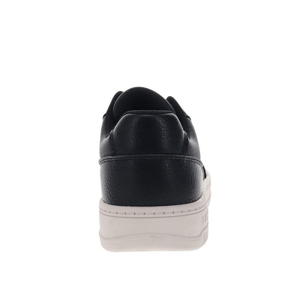 Levi's Womens Drive Lo Synthetic Leather Casual Lace Up Sneaker Shoe, Black, 8 M
