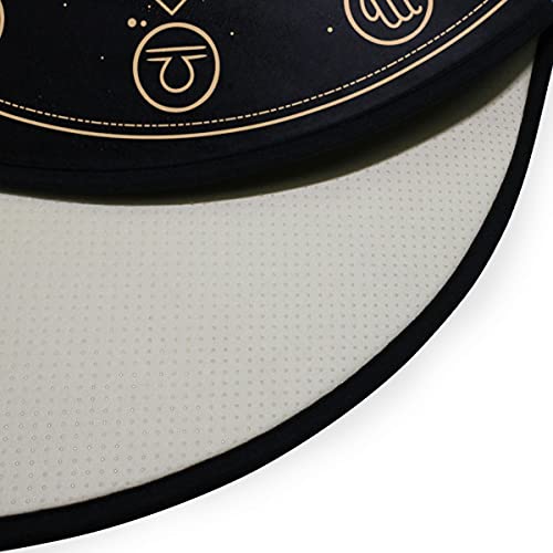 ALAZA Zodiac Sign Geometric Round Area Rug Non-Slip Floor Mat for Dorm Bedroom Living Room Home Decor 3ft Diameter