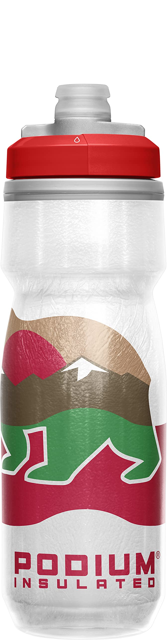 CamelBak Podium Chill Insulated Bike Water Bottle - Easy Squeeze Bottle - Fits Most Bike Cages - 21oz, California