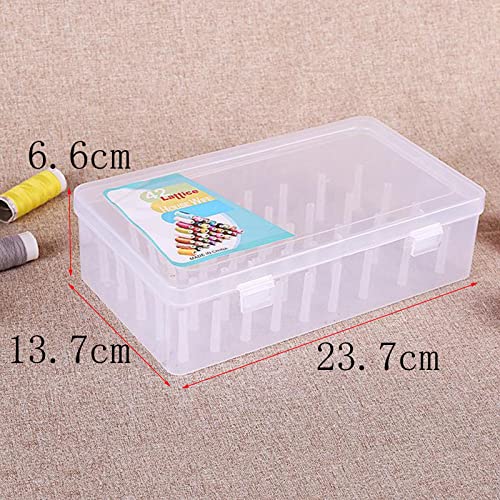 Amagogo 3 Pack 42 Slots Large Capacity Sewing Thread Holders for Spools of Thread, Empty Thread Storage Box, Sewing Yarn Spools Containers Storage Case