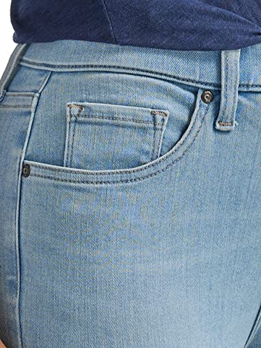 Lee Women's Ultra Lux Mid-Rise Demi Boot Crop Capri Jean, Beyond Light, 10