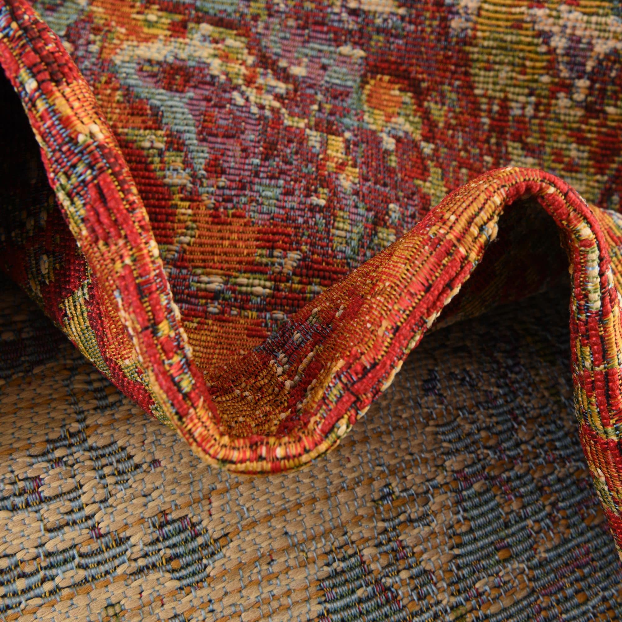 Rugs.com Outdoor Modern Collection Rug β 2' 7 x 12' Runner Multi Flatweave Rug Perfect for Hallways, Entryways