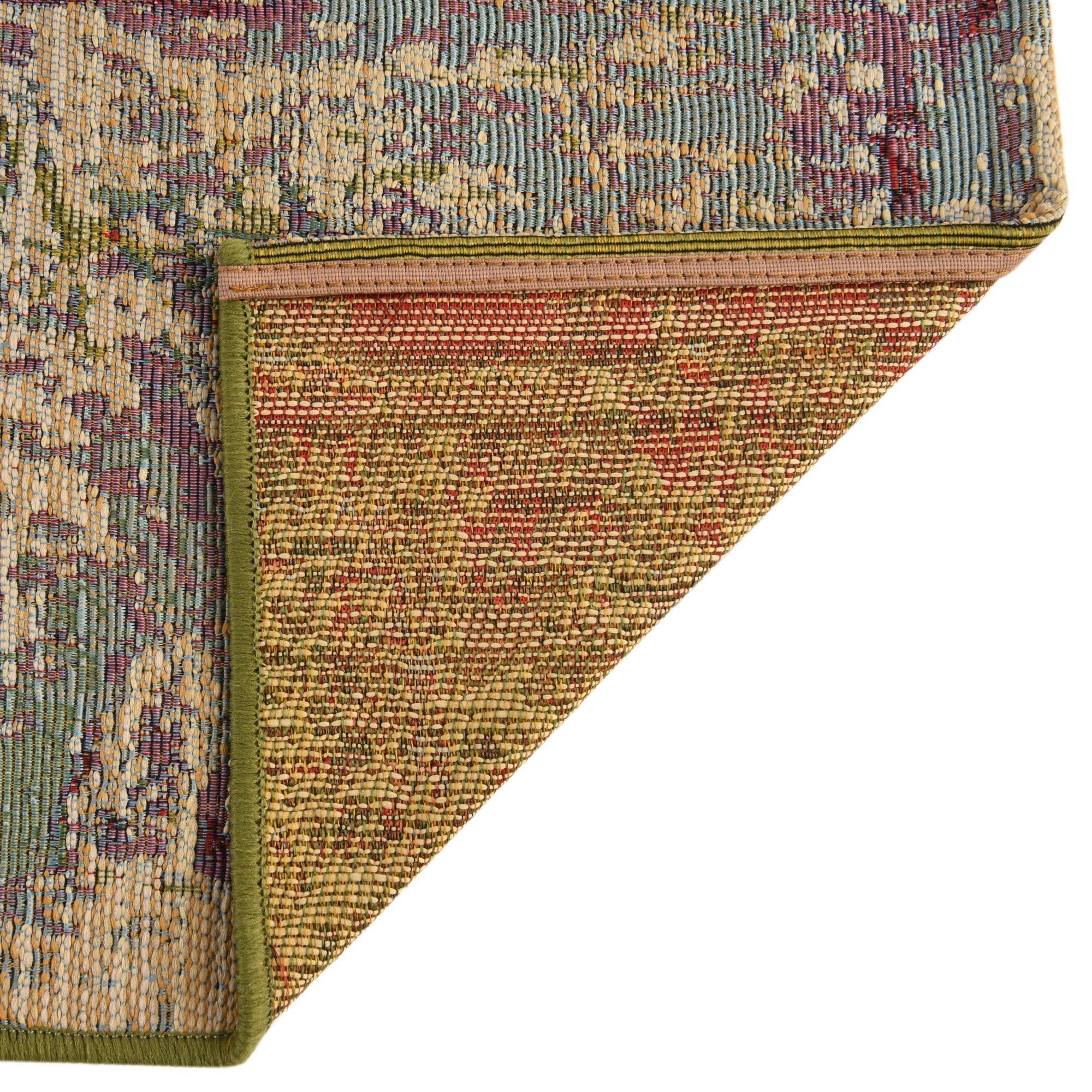 Rugs.com Outdoor Modern Collection Rug β 2' 7 x 12' Runner Multi Flatweave Rug Perfect for Hallways, Entryways