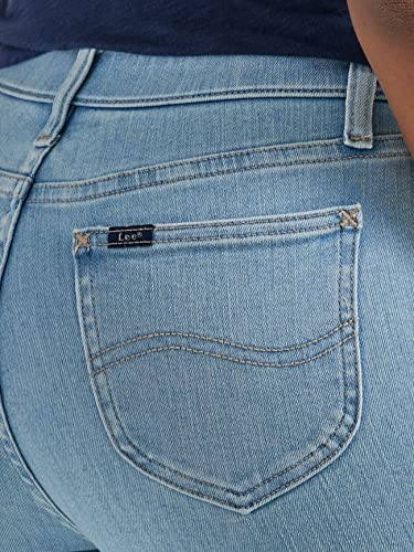 Lee Women's Ultra Lux Mid-Rise Demi Boot Crop Capri Jean, Beyond Light, 10