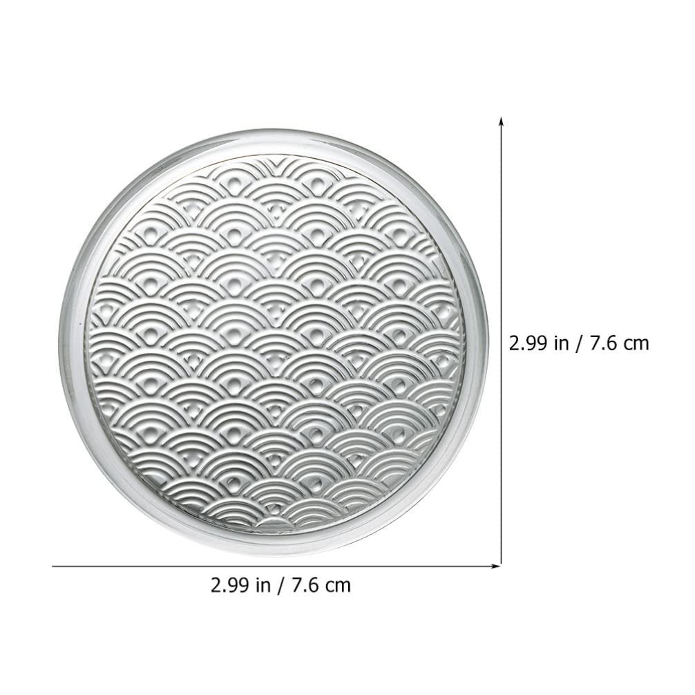 Cabilock 2pcs Glass Tea Coaster Cup Mug Pad Tea Bag Saucers Dessert Dishes Coasters Gold Bars Car Coaster Costers Seasoning Dish Mug Saucers Gongfu Tea Saucer Crystal Coaster Round Decorate