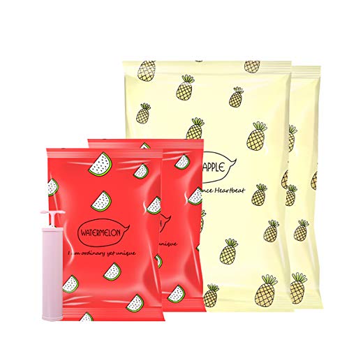 Vacuum Storage Bags - 4 Pack(2 x Large, 2 x Jumbo) Space Saver Bags with Pump