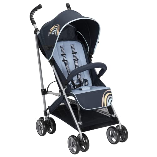 Cosco Simple Fold Compact Stroller, Folds with one Hand and Stands on its own, Rainbow