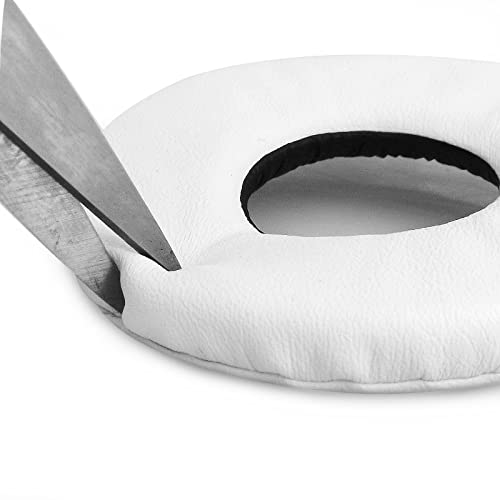 Krone Kalpasmos Replacement Earpads Compatible with Sony MDR-ZX310, Ear Cushion Compatible with Sony MDR-ZX330BT/DR-BT101/WH-CH500 and 70MM Round On-Ear Headphones(List Inside)(White)