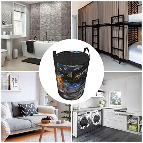 Laundry Hamper Larger Capacity Collapsible Dirty Cloth Hampers St-Ar-Wa-Rs Laundry Basket Freestanding Clothes Toy Storage Decorative Organizer In Living Room