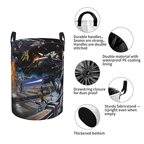 Laundry Hamper Larger Capacity Collapsible Dirty Cloth Hampers St-Ar-Wa-Rs Laundry Basket Freestanding Clothes Toy Storage Decorative Organizer In Living Room
