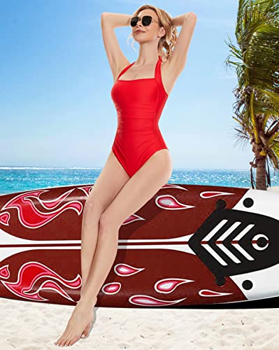 TISEMENT One Piece Swimsuit Women Open Back, Sexy Deep-Cut Lace-Up Back, Ruched Push up Swimwear, Tummy Control Bathing Suits