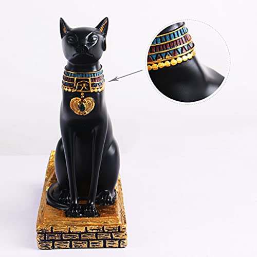 FRCOLOR Wine Holder Cat Shaped Wine Holder Resin Egyptian Cat God Figurine Wine Bottle Shelf Rack Retro Champagne Bottle Stand for Home Kitchen Countertop Bar Wine Bottle Holder
