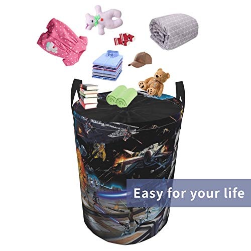 Laundry Hamper Larger Capacity Collapsible Dirty Cloth Hampers St-Ar-Wa-Rs Laundry Basket Freestanding Clothes Toy Storage Decorative Organizer In Living Room