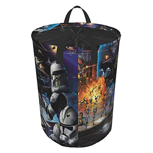 Laundry Hamper Larger Capacity Collapsible Dirty Cloth Hampers St-Ar-Wa-Rs Laundry Basket Freestanding Clothes Toy Storage Decorative Organizer In Living Room