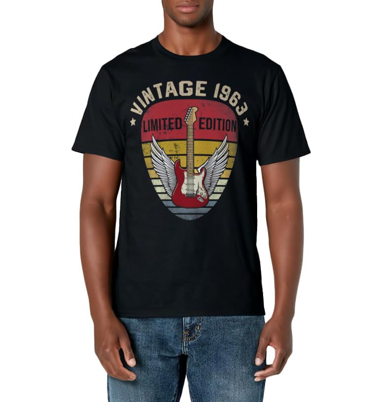 Turning 60 Birthday Decorations Men 60th BDay 1963 Birthday T-Shirt