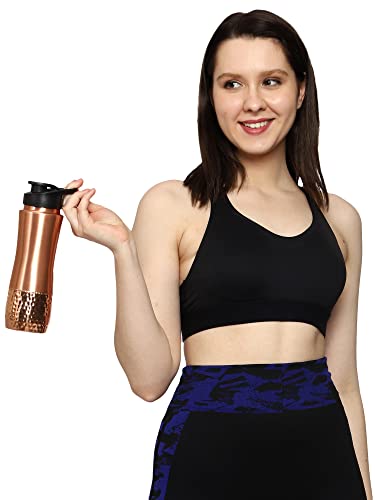 Pure Copper Water Bottle with Sipper, 900 Ml Capacity (30.4 US Fl Ounce) For Ayurveda Health Benefits
