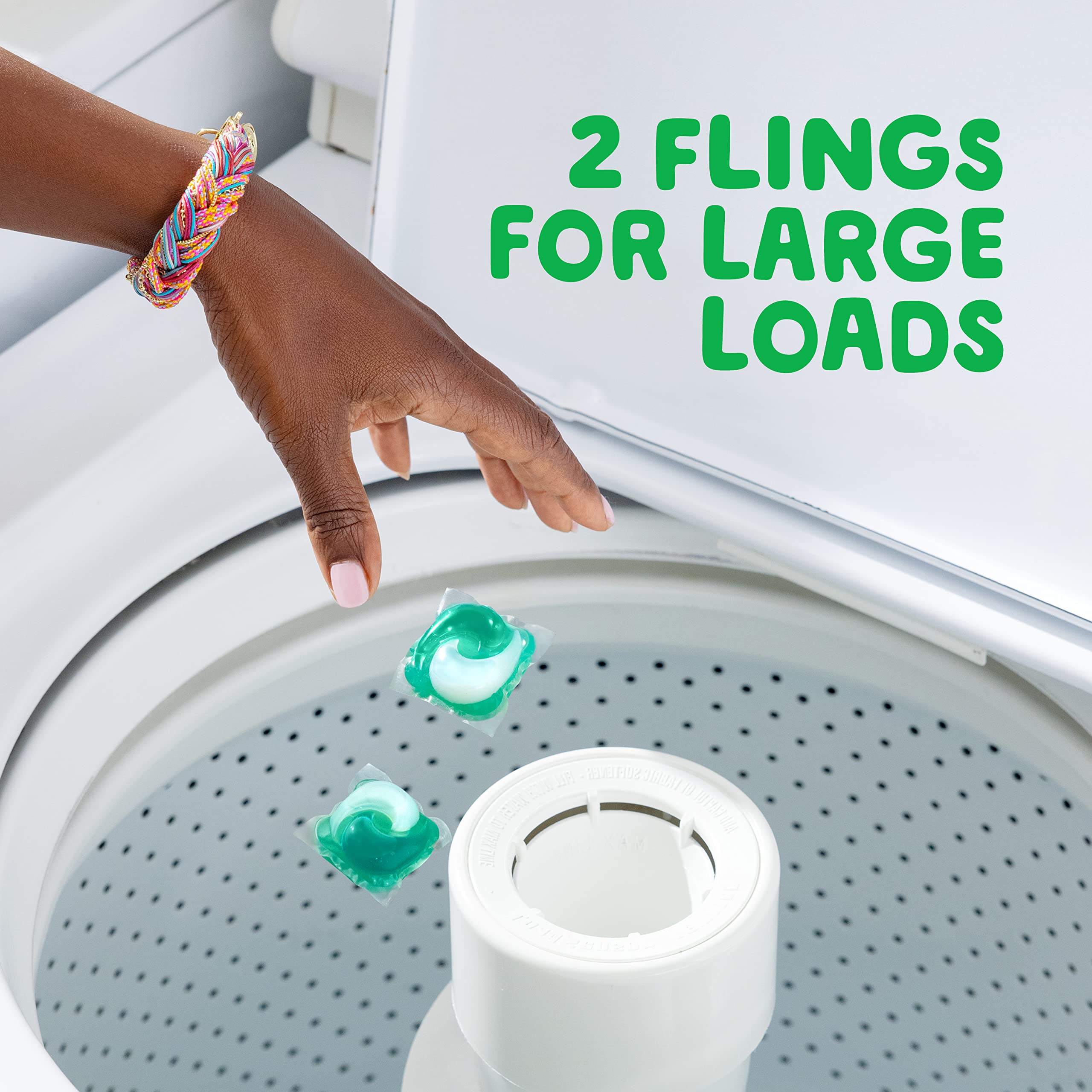 Gain flings Laundry Detergent Pacs with Odor Defense HE Compatible 76 Ct 3in1 Detergent Pacs with Febreze and Oxi Super Fresh Blast Scent