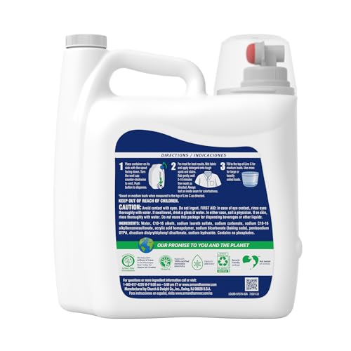Arm & Hammer Sensitive Skin Free & Clear, 140 Loads Liquid Laundry Detergent, 140 Fl oz