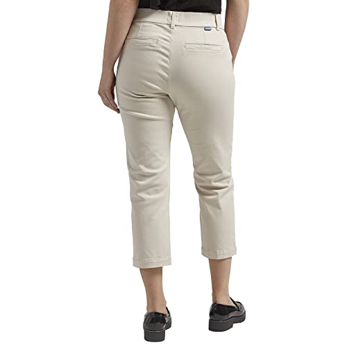 JAG Jeans Women's Maddie Mid Rise Capri-Legacy, Stone, 14 Petite