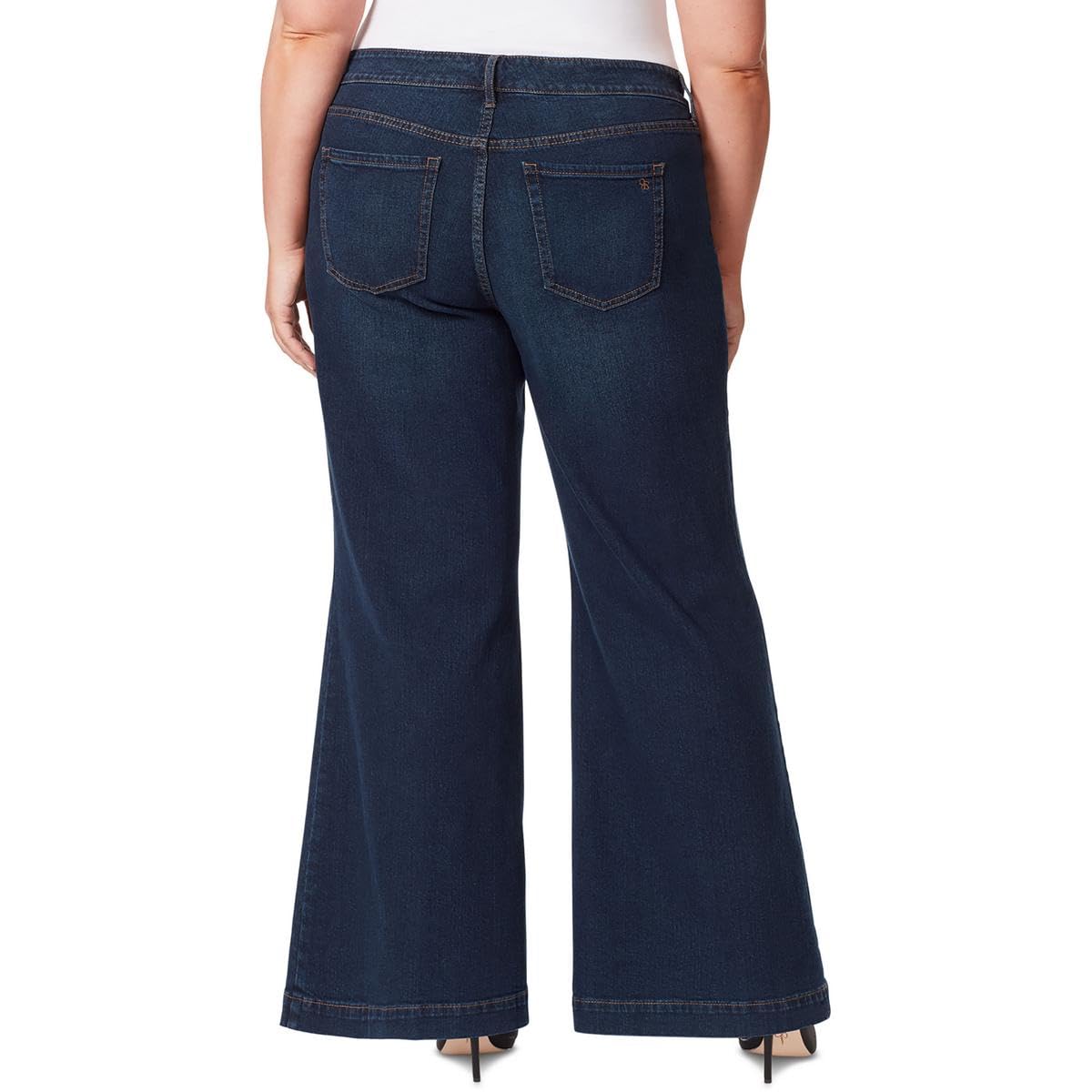 Jessica Simpson Women's True Love Trouser Wide Leg Jean, Ditto, 14 Plus