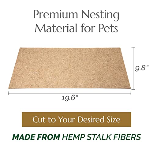 ChanvraPet All Purpose Hemp Pet Mats, Made of 100% Naturally Grown Hemp, No Chemicals Added, Reptile & Chicken Nesting Pads, Great for Terrariums, Small Tanks, and Cages