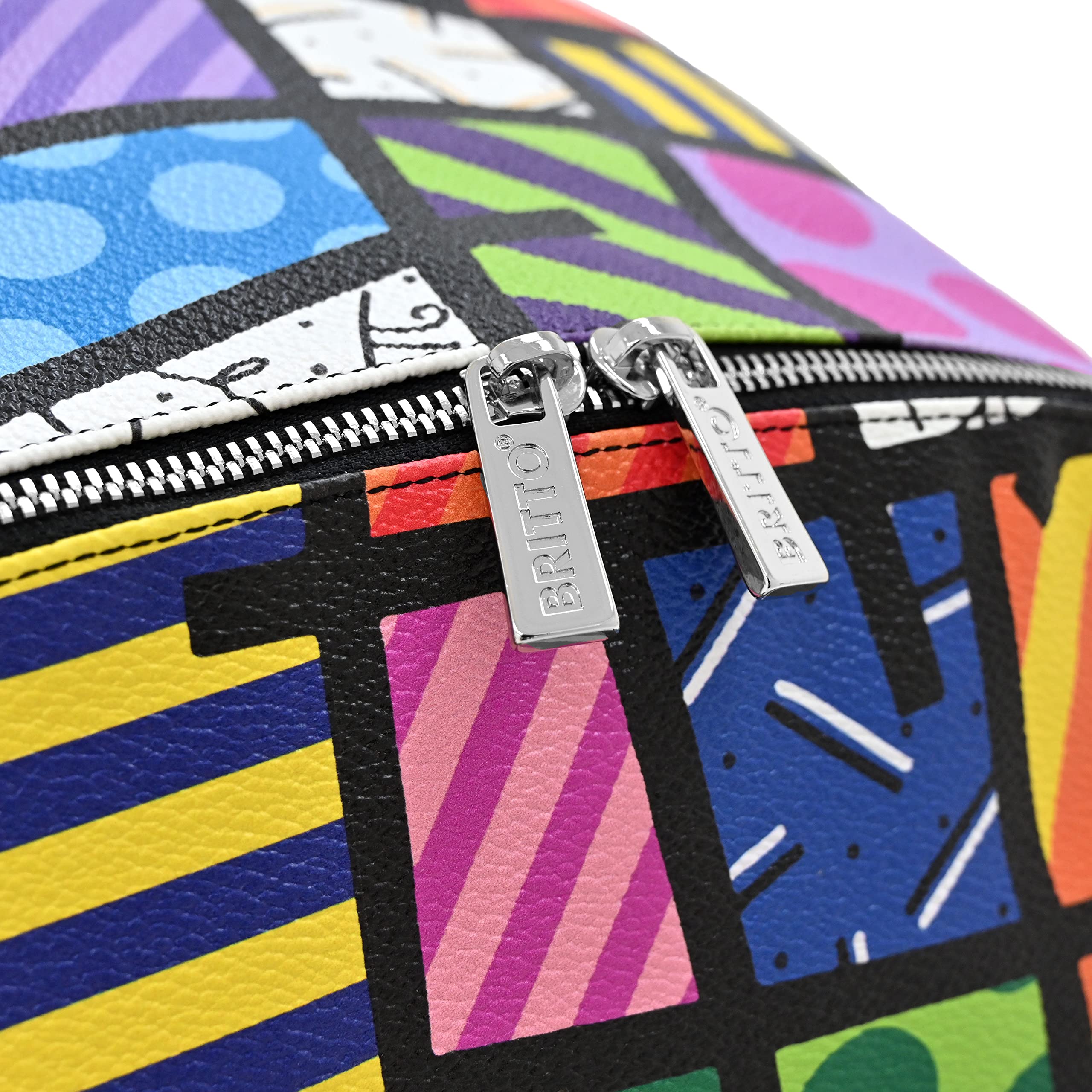 BRITTO Romero Vegan Leather Large Backpack, Colorful Landscape