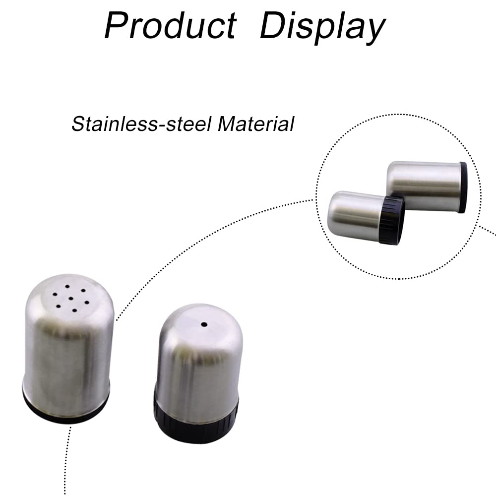 QUANXILXU Salt and Pepper Shakers 2 Pcs Salt and Pepper Pots Portable Multifunction Pepper Dispensers for Sugar Salt and Other Spices