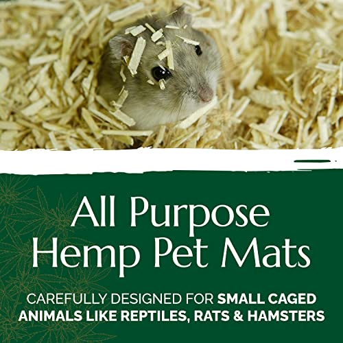 ChanvraPet All Purpose Hemp Pet Mats, Made of 100% Naturally Grown Hemp, No Chemicals Added, Reptile & Chicken Nesting Pads, Great for Terrariums, Small Tanks, and Cages