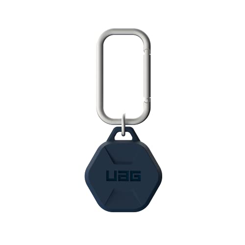 URBAN ARMOR GEAR UAG Designed for AirTag Case Scout Rugged Anti-Scratch Lightweight Silicone Protective Cover Holder with Carabiner Attachment for Keys, Backpacks - Mallard