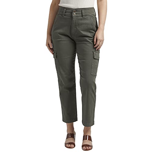 JAG Jeans Women's High Rise Cargo Pants, Sage