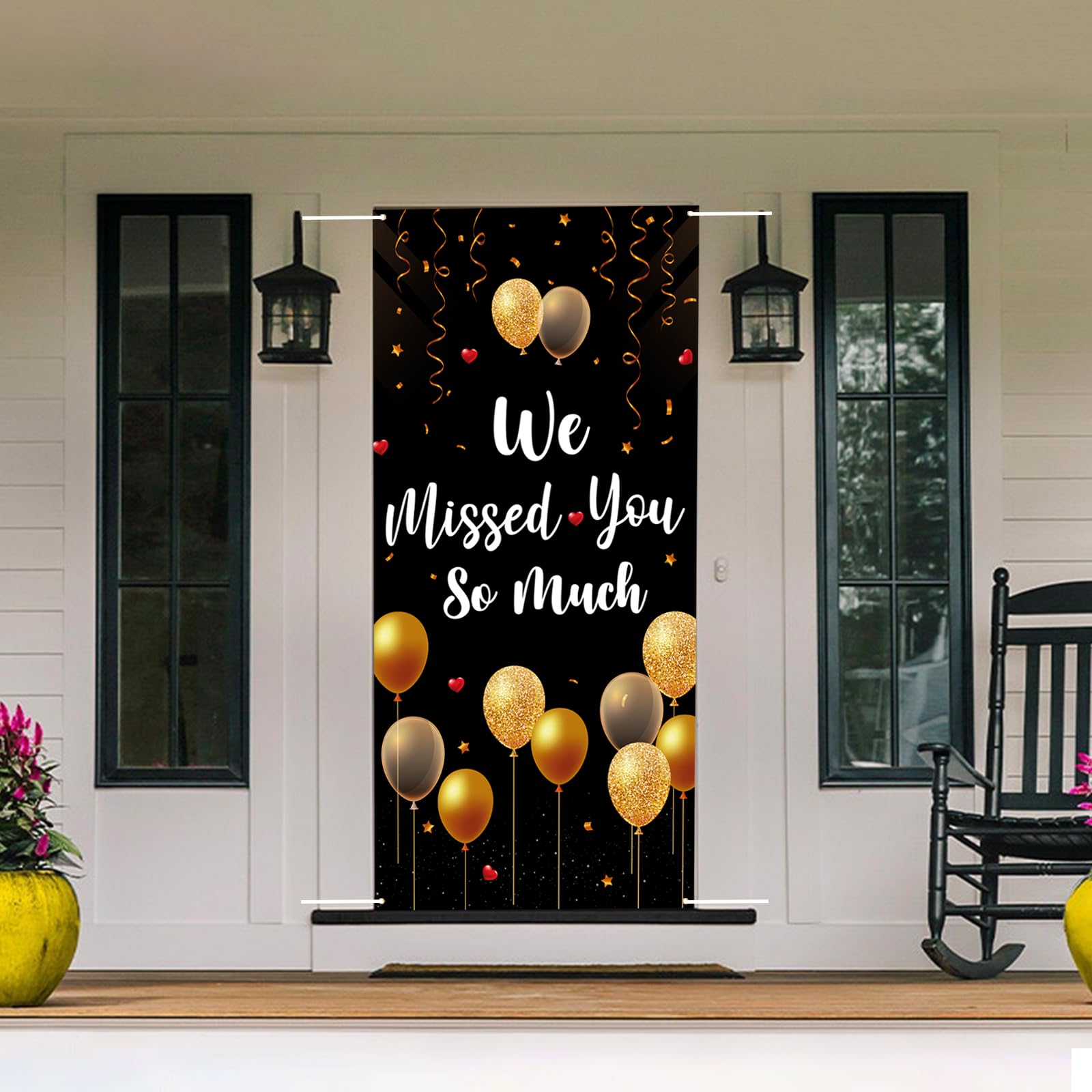 Kimini-Ki We Missed You So Much Door Banner, Going Away Farewell Banner, Co-worker Retirement Welcome Home Military Returning Party Sign