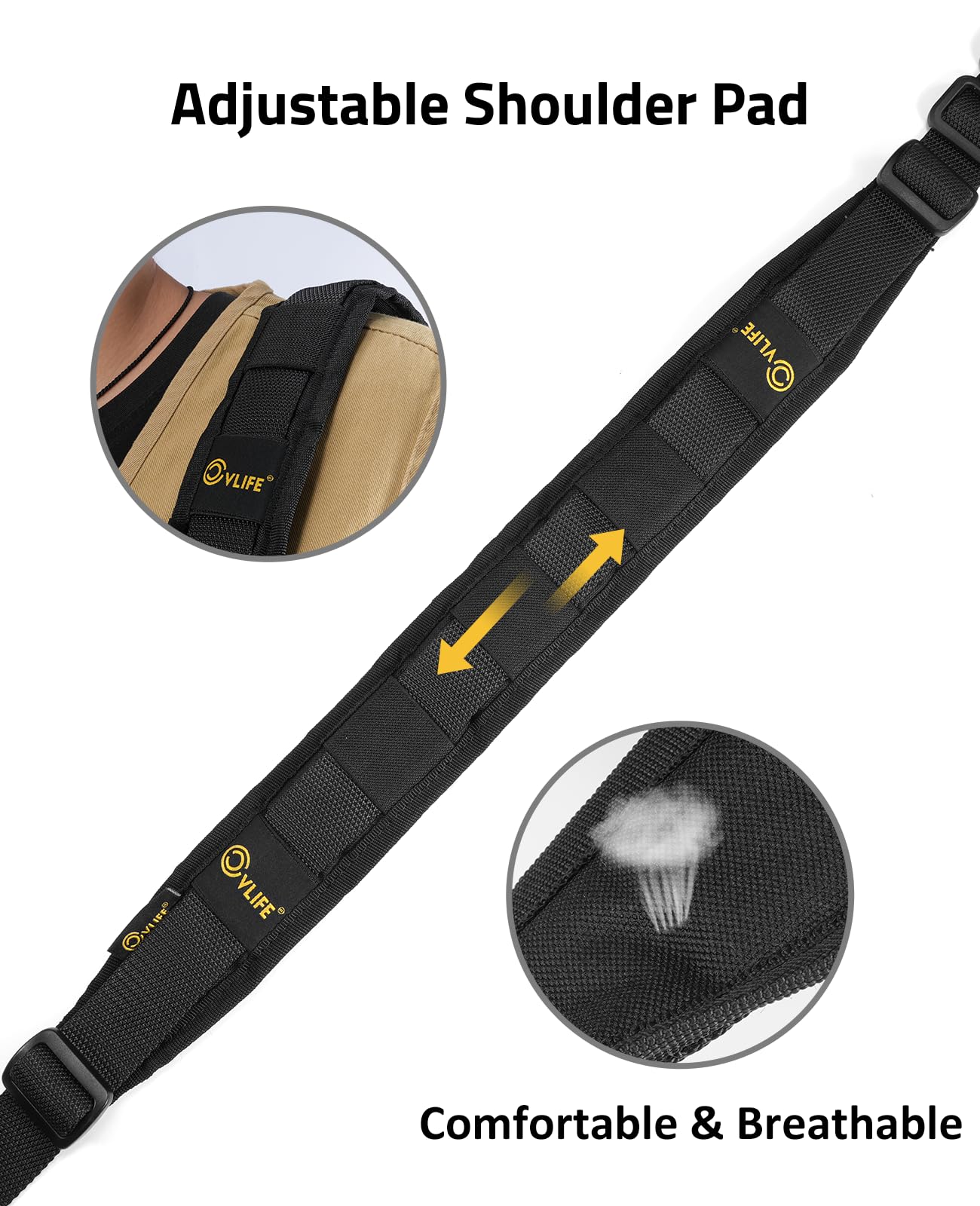 CVLIFE Two Point Sling Upgrade Wide Pad for Enhanced Comfort Removable Shoulder Strap Design Quick Length Adjustment Gun Sling Features 1.25" Wide Tube Webbing and Fast Loop Rifle Sling for Outdoor