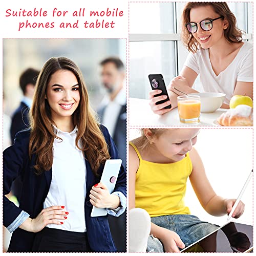 4 Pieces Paper Flowers Phone Grip Holders Flower Pattern Finger Expanding Stand Holder Expanding Grip Widely Compatible with Most Phones and Cases Collapsible Grip for Phones and Tablets